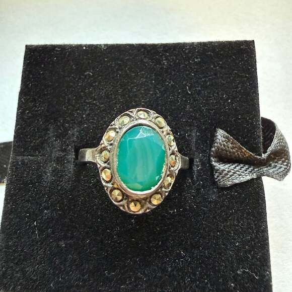 Unbranded | Jewelry | Vintage Art Deco Sterling Silver Chrysoprase ...